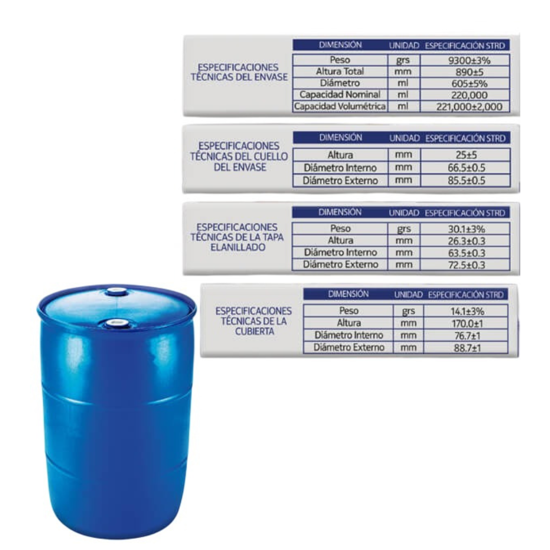 Tonel Barril 2 Tapas Rosca - 220 litros – Green Depot Guatemala